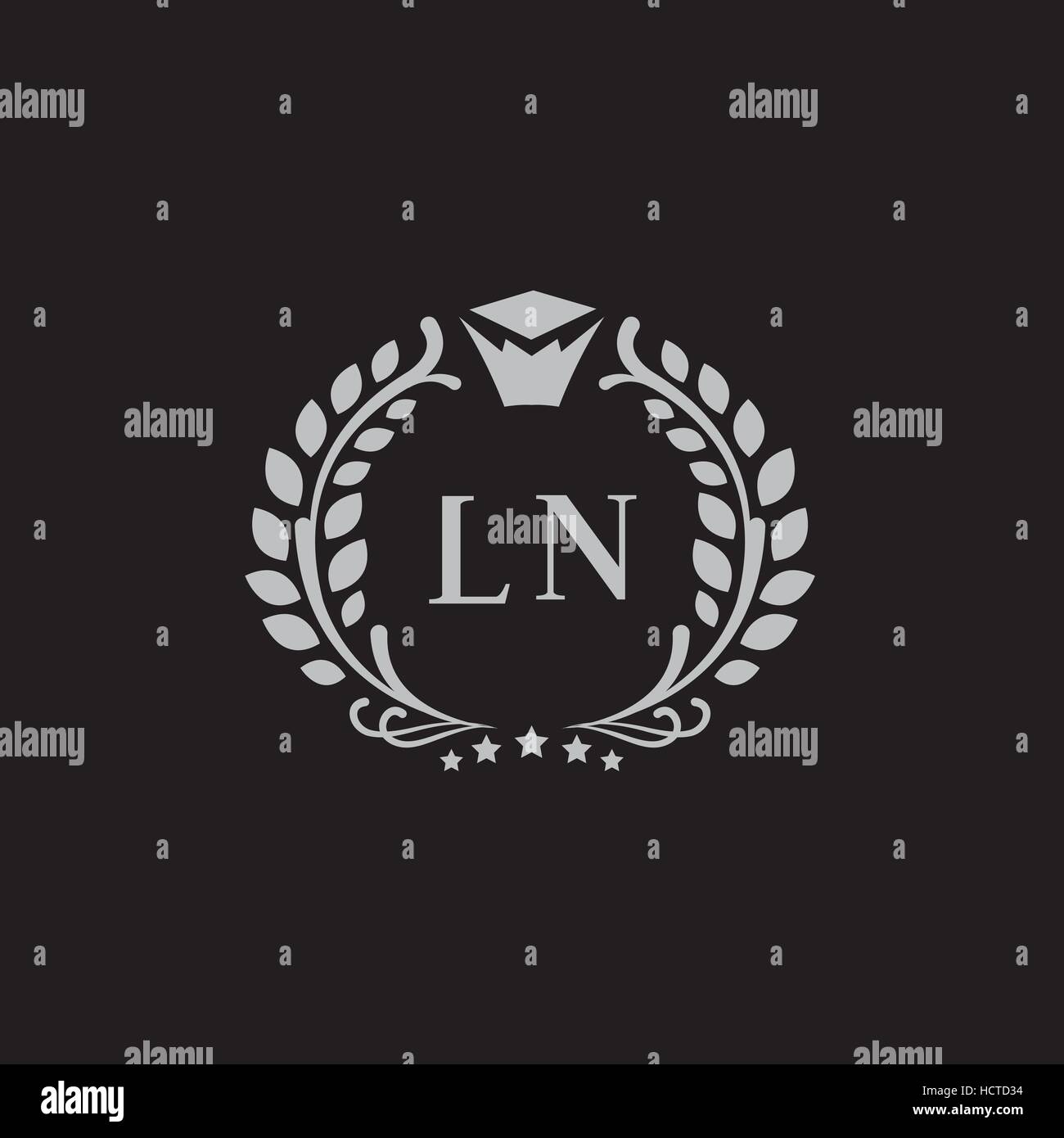 L and N letter vector logo design template. Luxury monogram for hotel ...