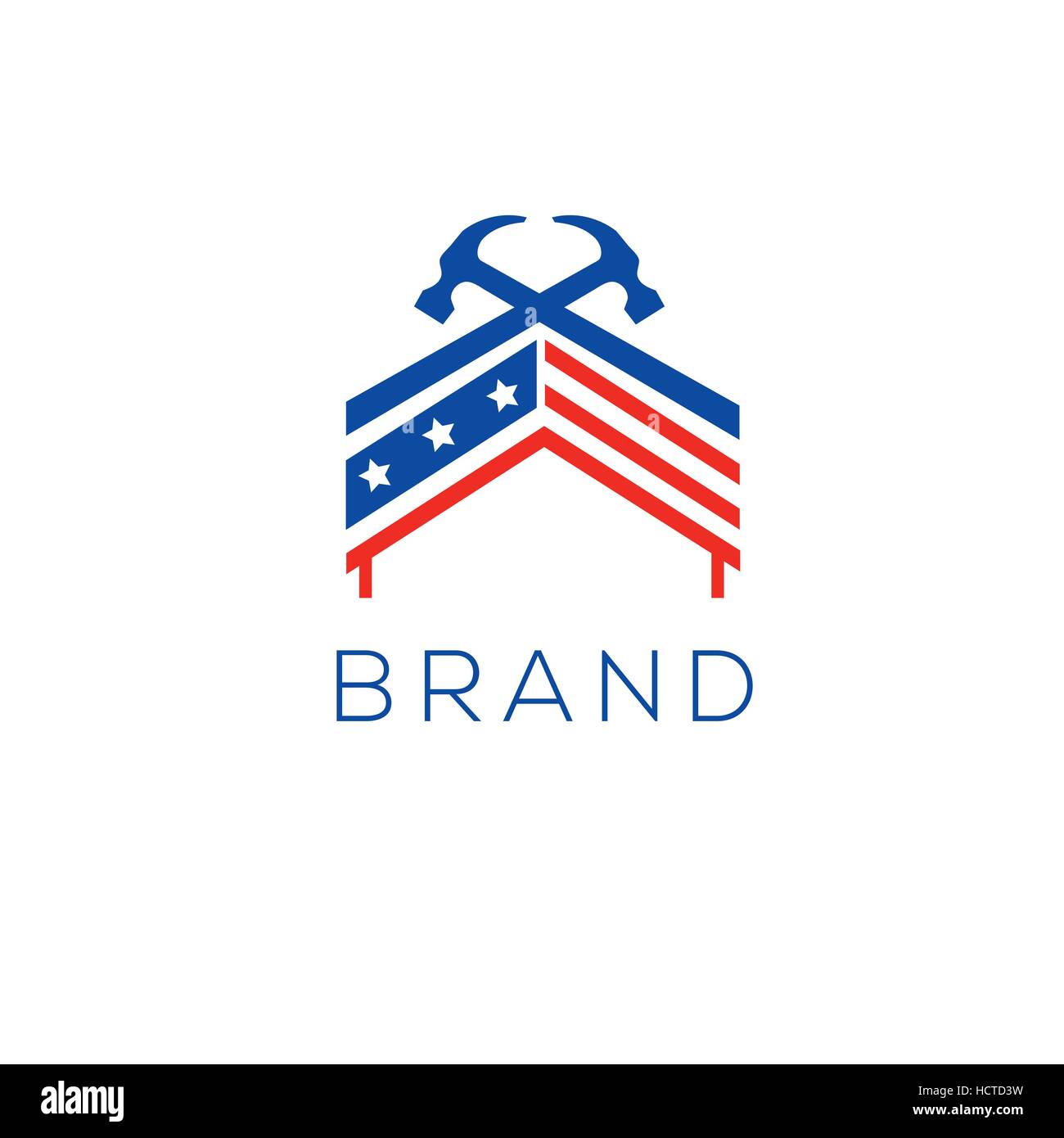 Repairs vector logo. American house repair emblem Stock Vector Image ...