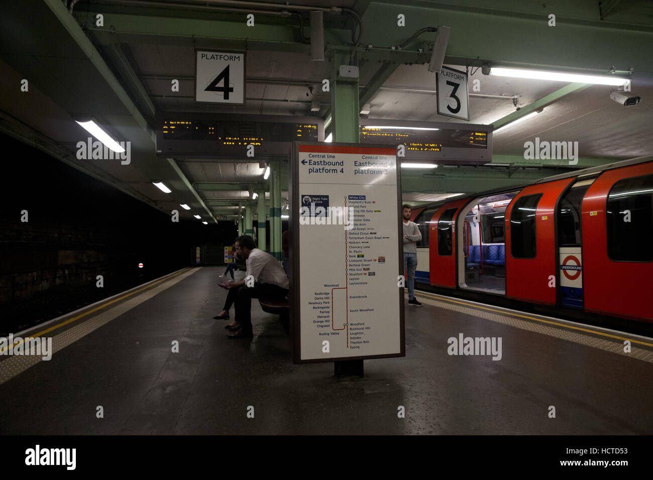London Underground night trains start Featuring: Atmosphere Where ...
