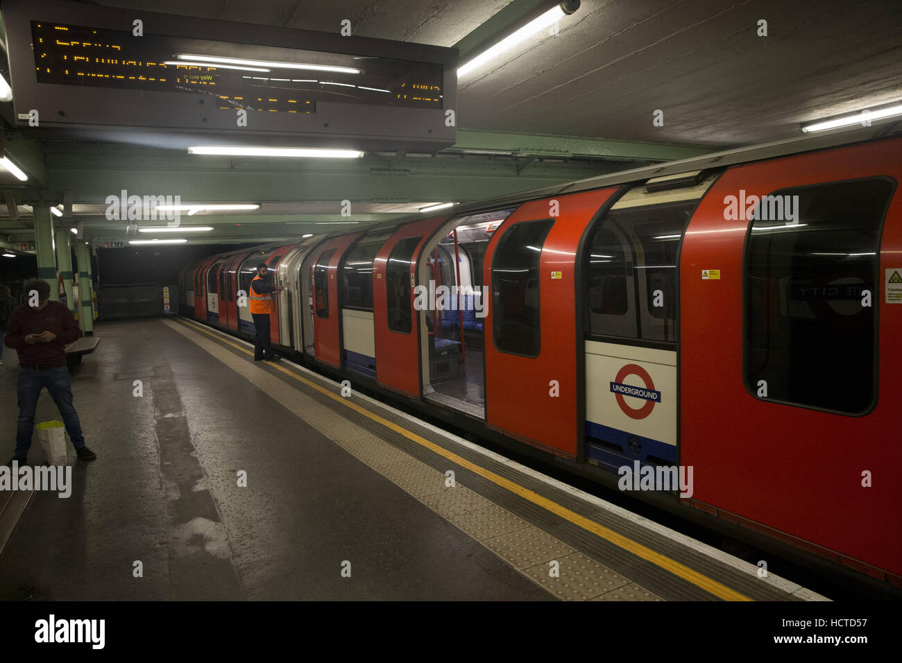 London Underground night trains start Featuring: Atmosphere Where ...