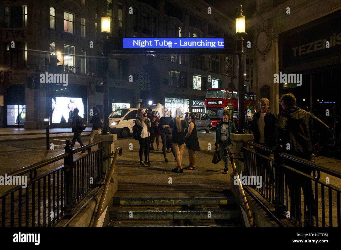 London Underground night trains start Featuring: Atmosphere Where ...