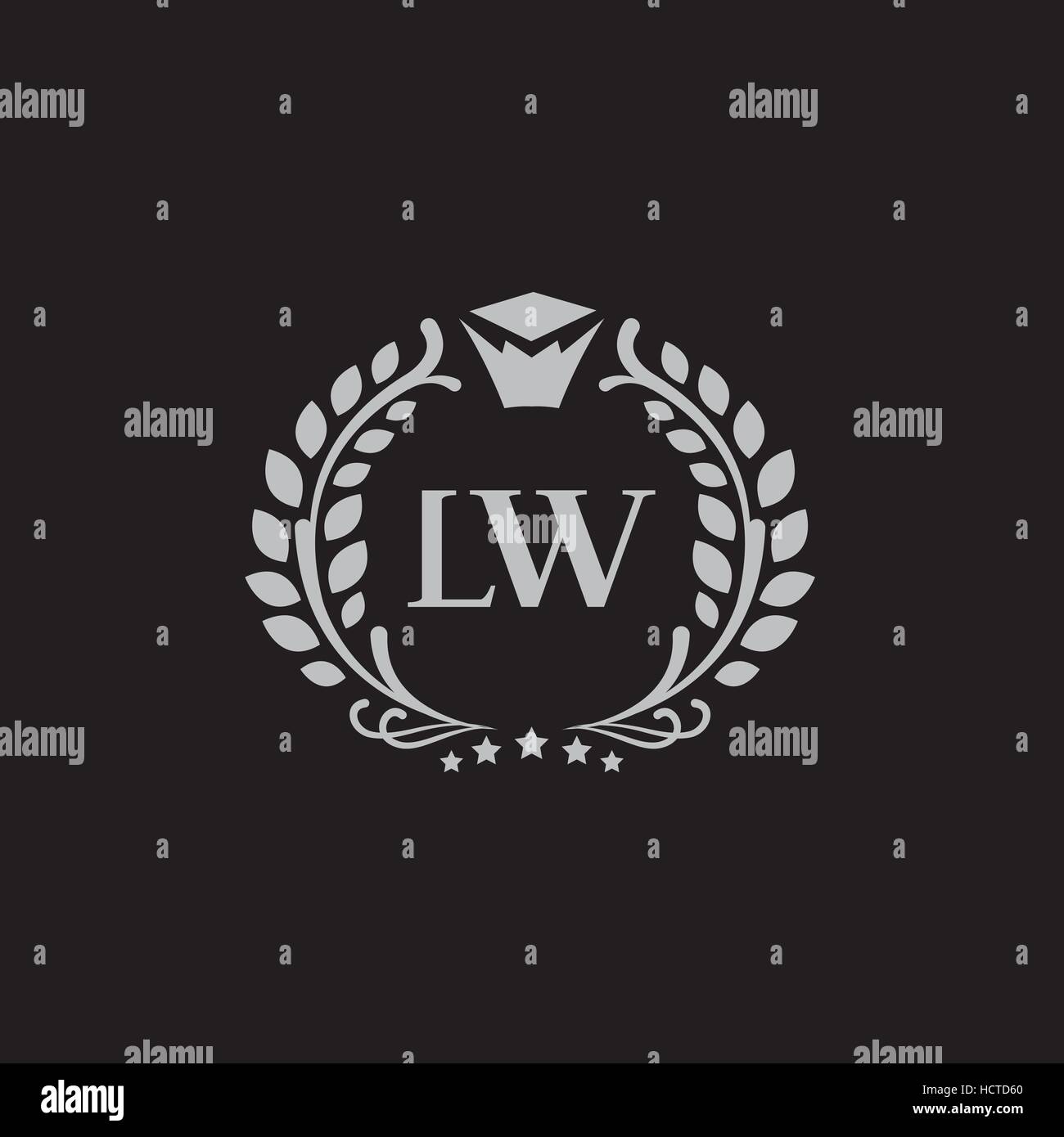 L,W letters vector business logo (sign, symbol, monogram, icon). Luxury ...