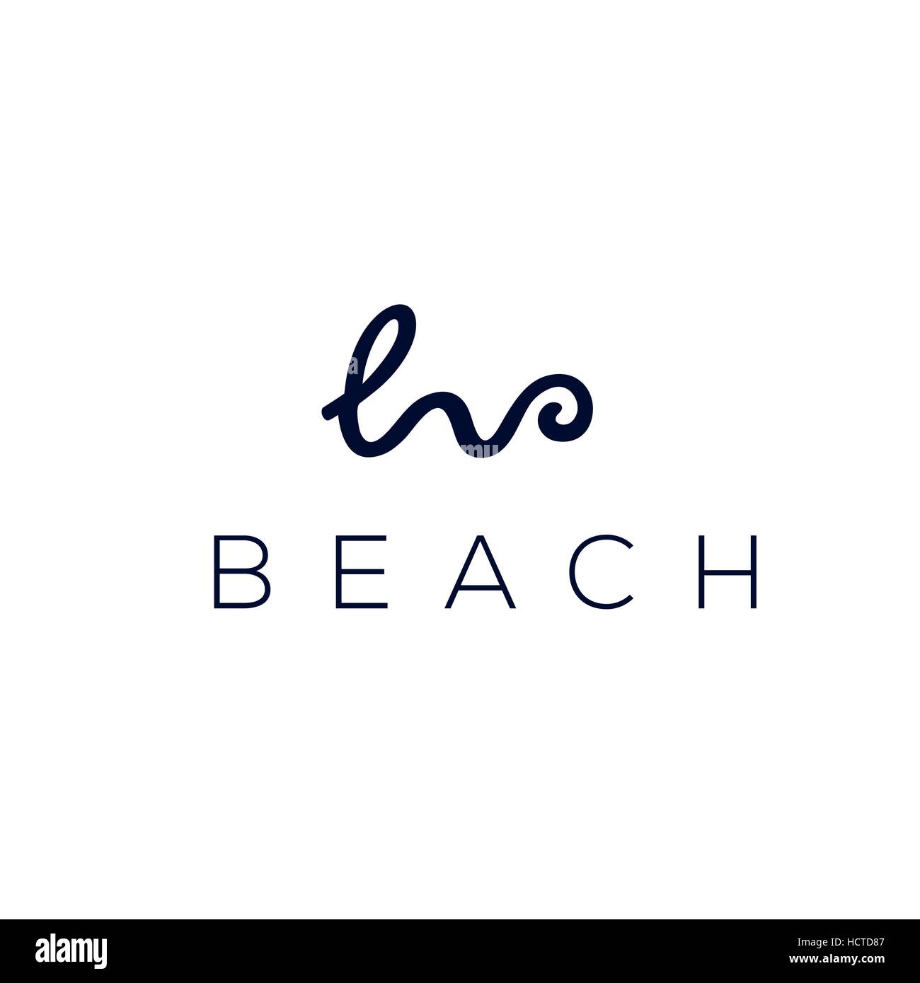 Logo beach Stock Vector Images - Alamy