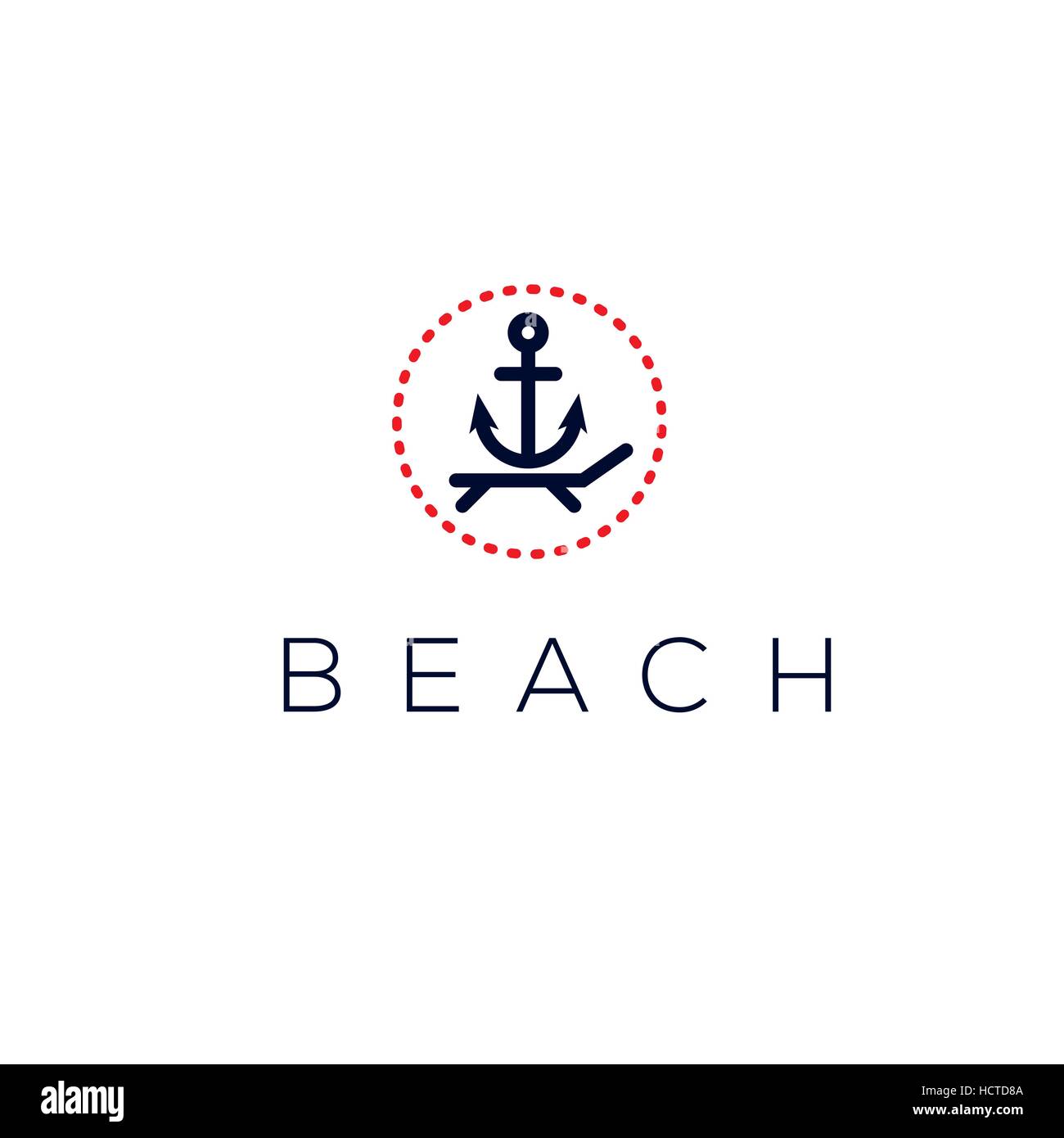 Beach vector logo. Beach emblem. Summer brand identity. Resort label ...