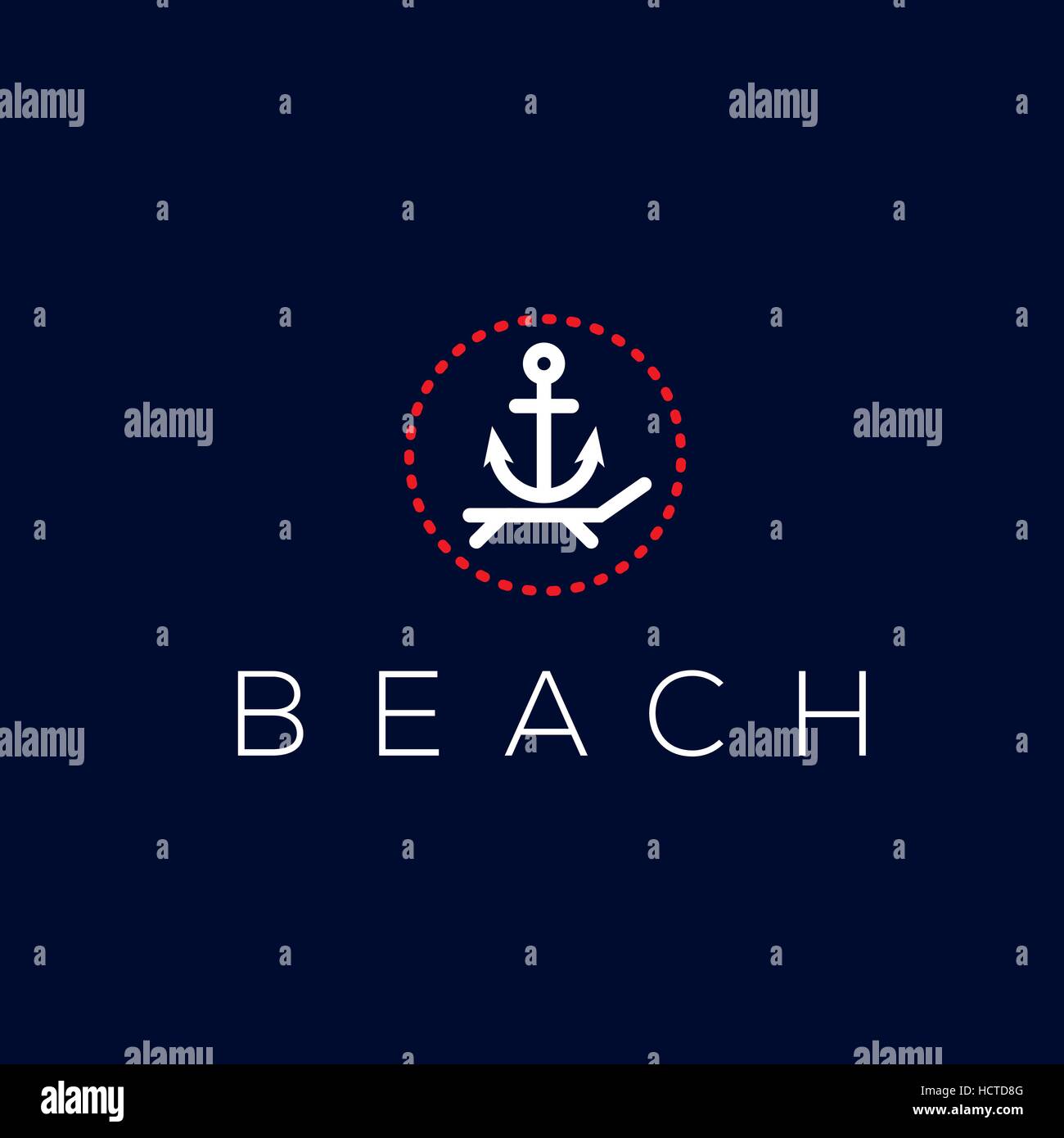 Beach vector logo. Beach emblem. Summer brand identity. Resort label ...