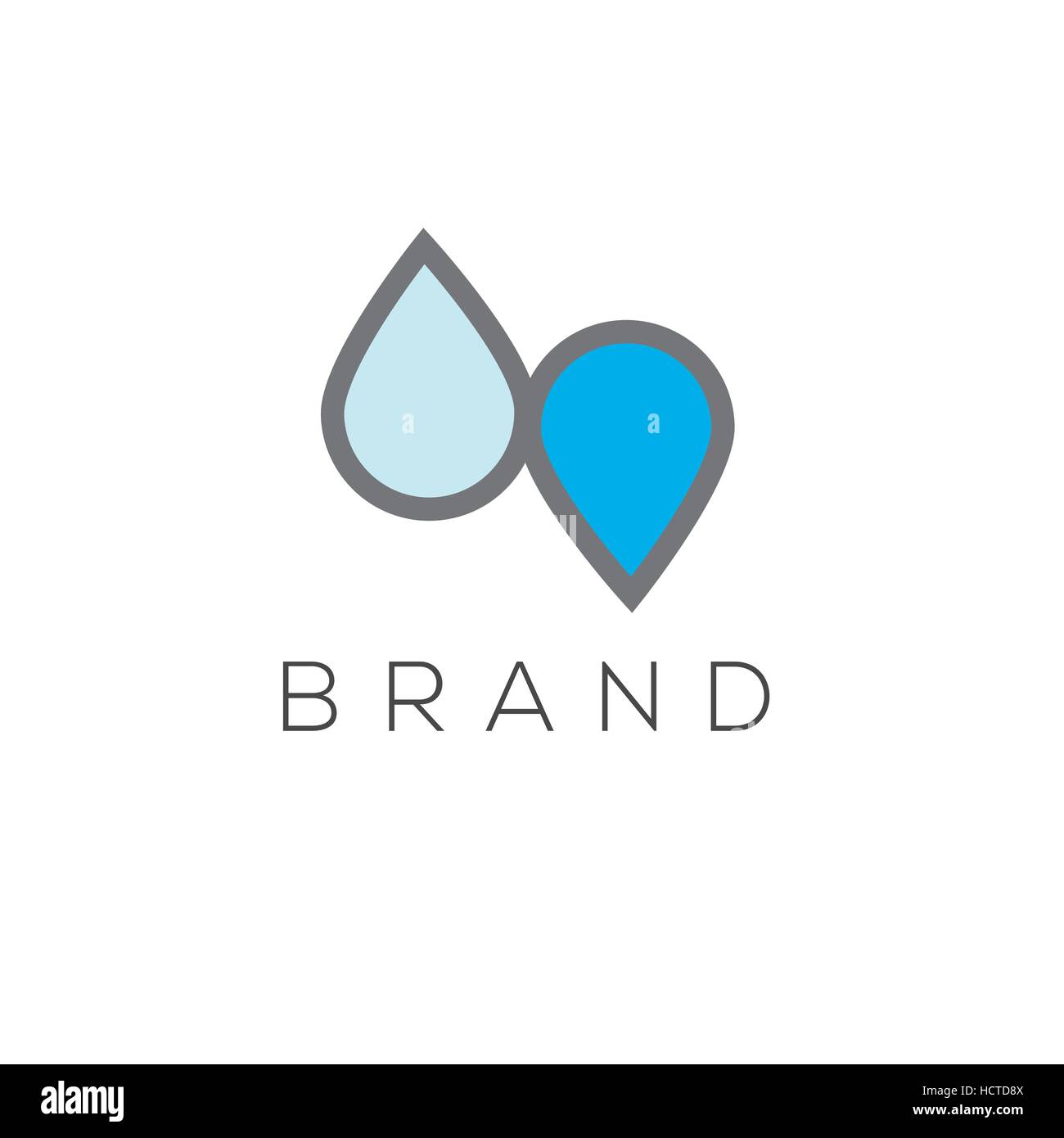 Water drops vector logo. Water icon. Water supply emblem Stock Vector ...