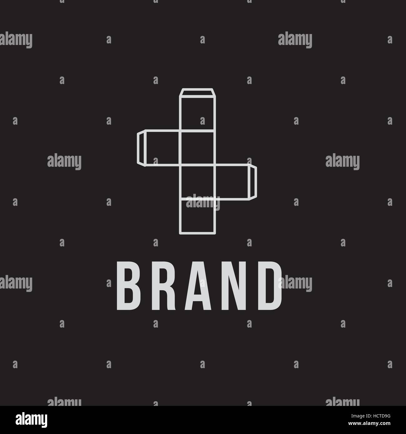 Packaging vector logo. Package icon. Card boar box linear drawing ...