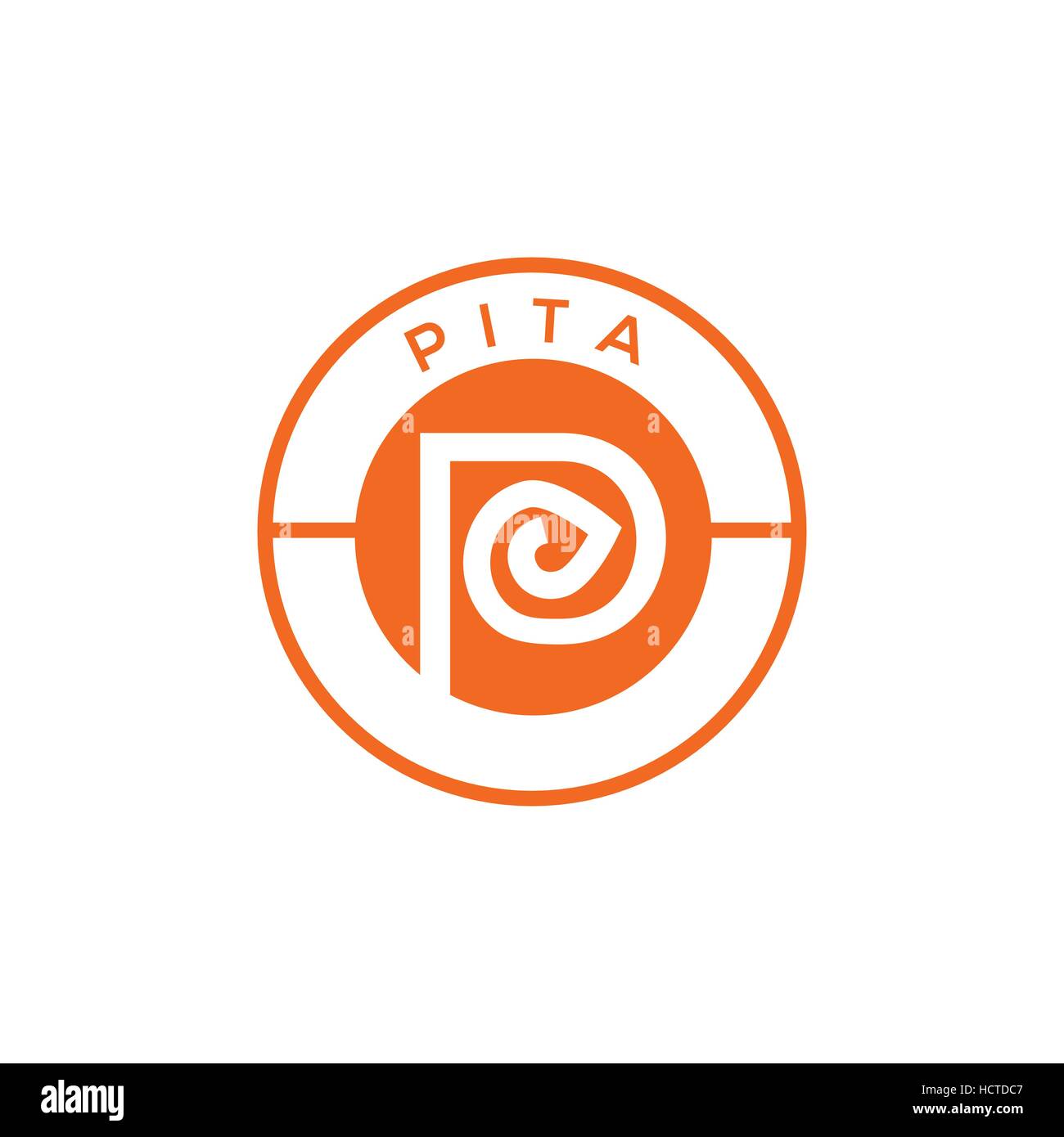 Pita vector logo. Bread emblem. Bakery vector logo Stock Vector Image ...