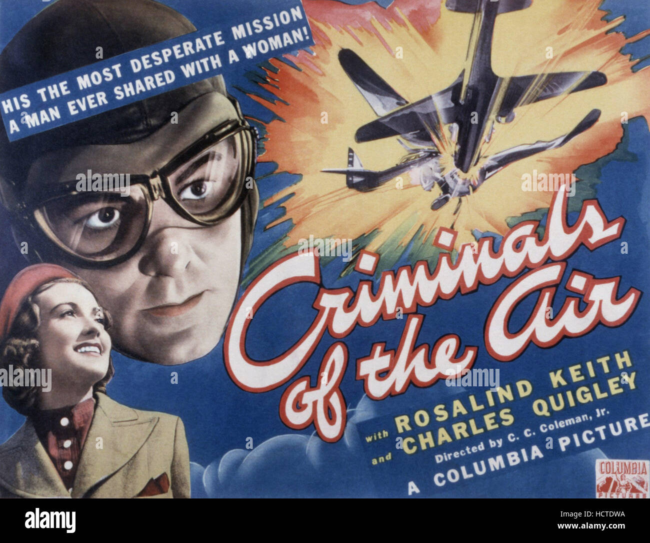 CRIMINALS OF THE AIR, Charles Quigley, Rosalind Keith, 1937 Stock Photo ...