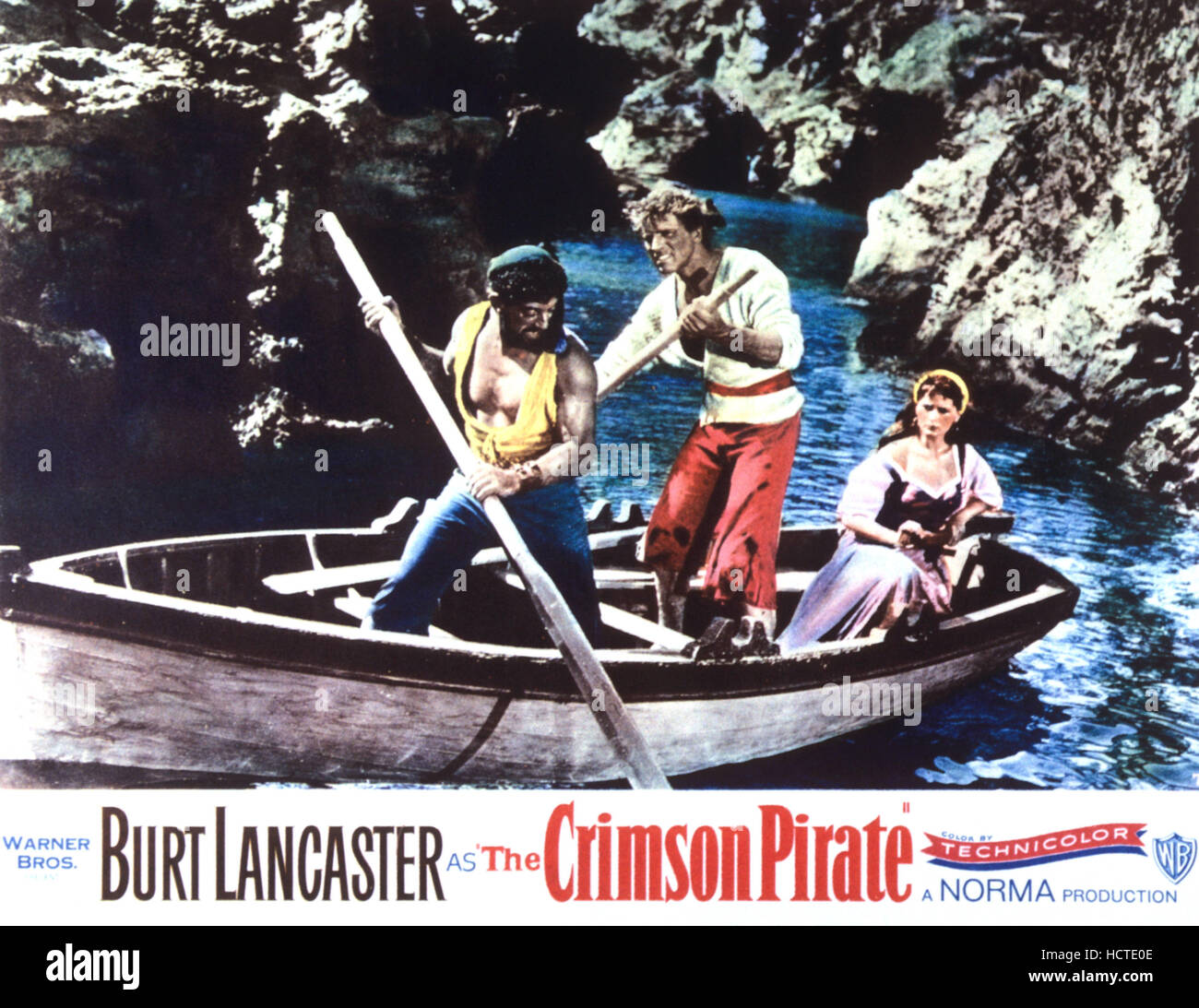 THE CRIMSON PIRATE, Nick Cravat, Burt Lancaster, Eva Bartok, 1952 Stock ...