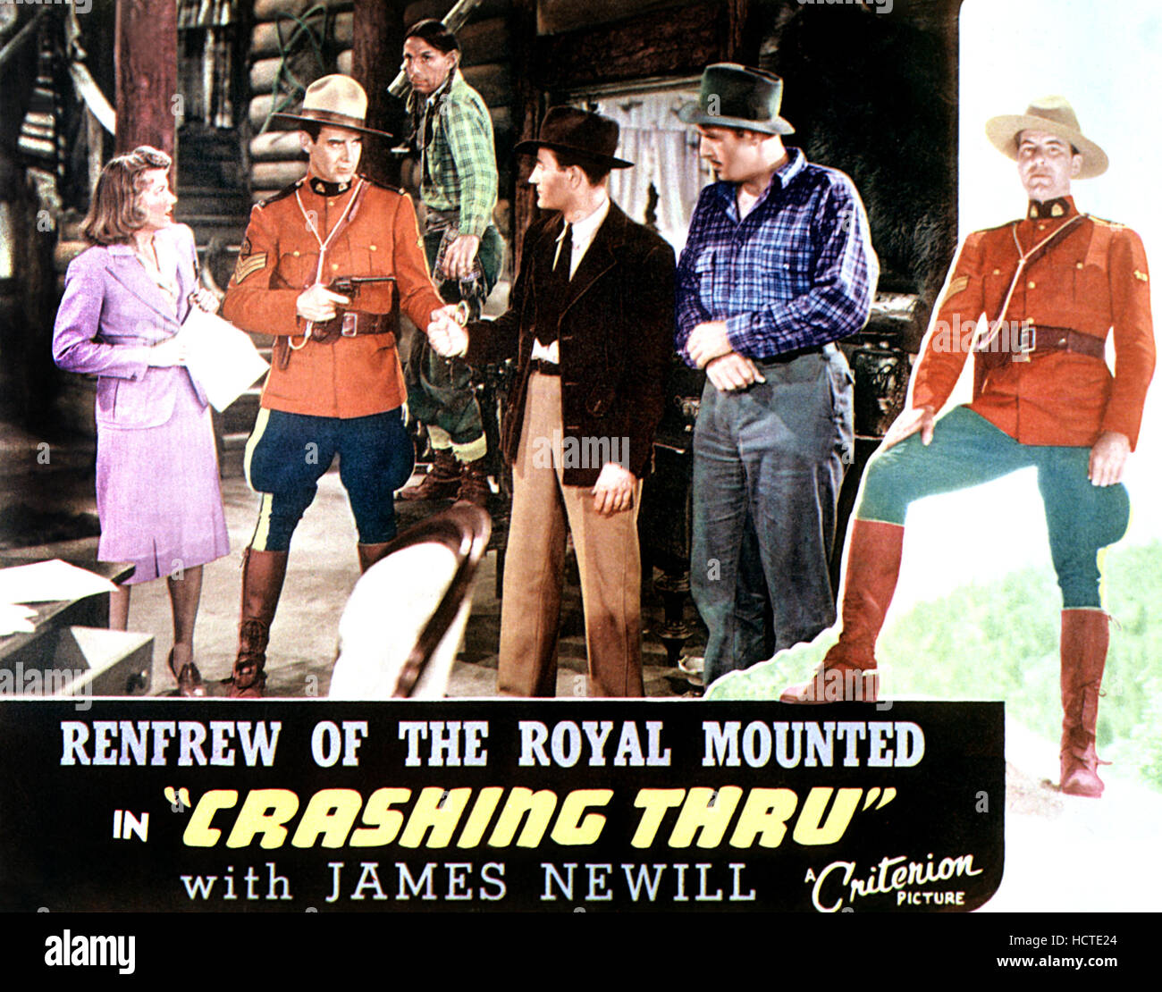 CRASHING THRU, l-r: Jean Carmen, James Newill, far right border: James ...