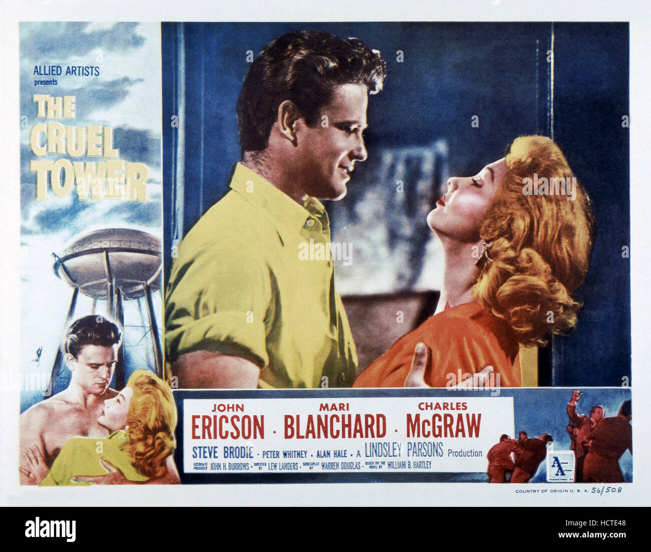 THE CRUEL TOWER, from left: John Ericson, Mari Blanchard, 1956 Stock Photo - Alamy