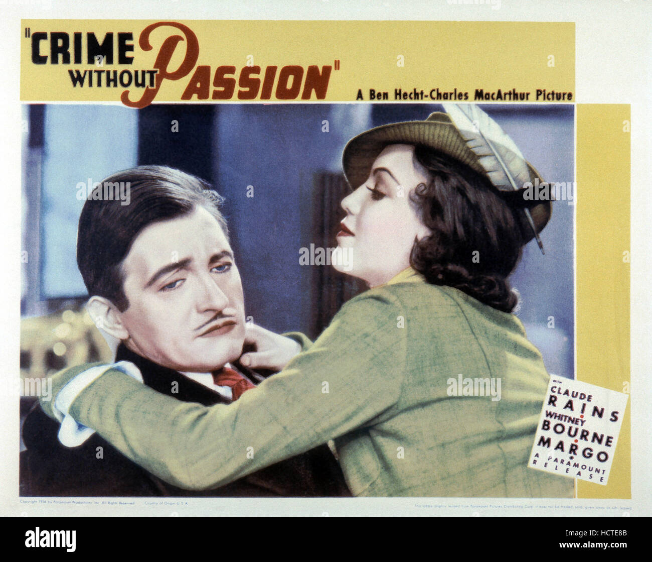 CRIME WITHOUT PASSION, from left: Claude Rains, Margo, (aka Margo ...