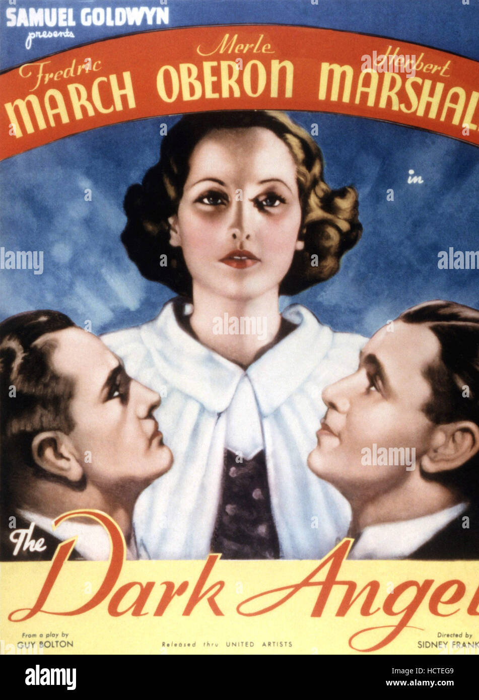 THE DARK ANGEL, Fredric March, Merle Oberon, Herbert Marshall, 1935 ...