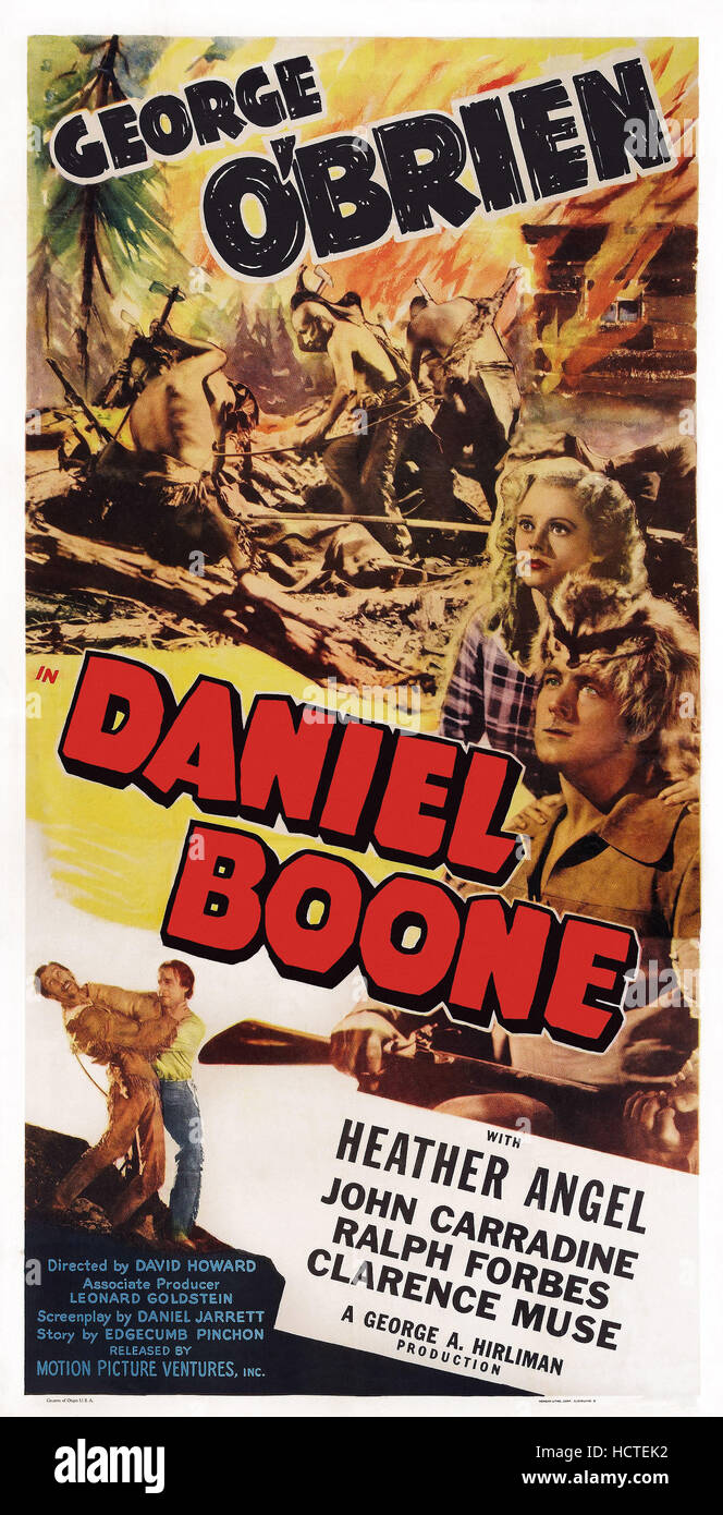 DANIEL BOONE, US poster art, from top right: Heather Angel, George O ...