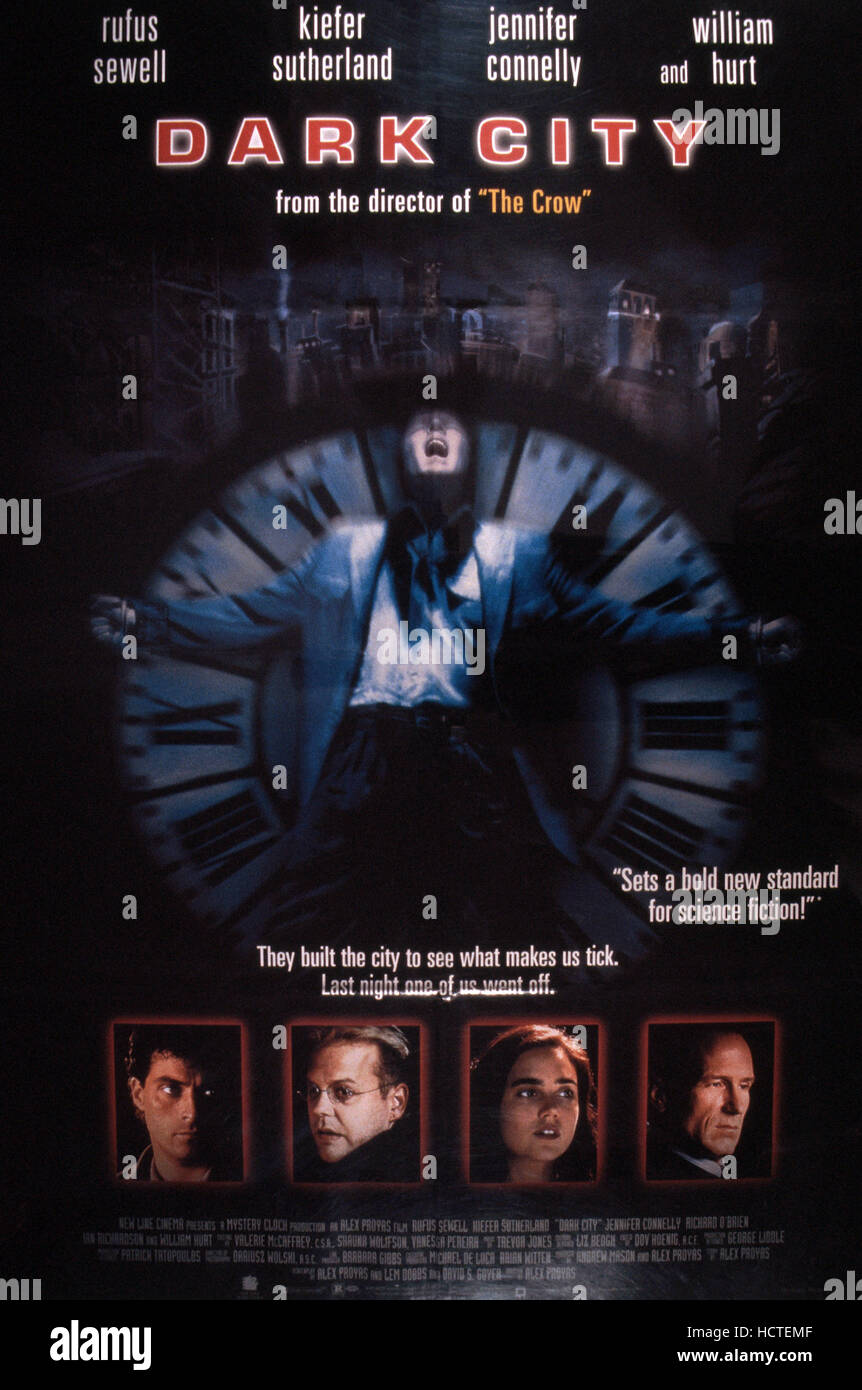 DARK CITY, U.S. poster, bottom from left: Rufus Sewell, Kiefer ...