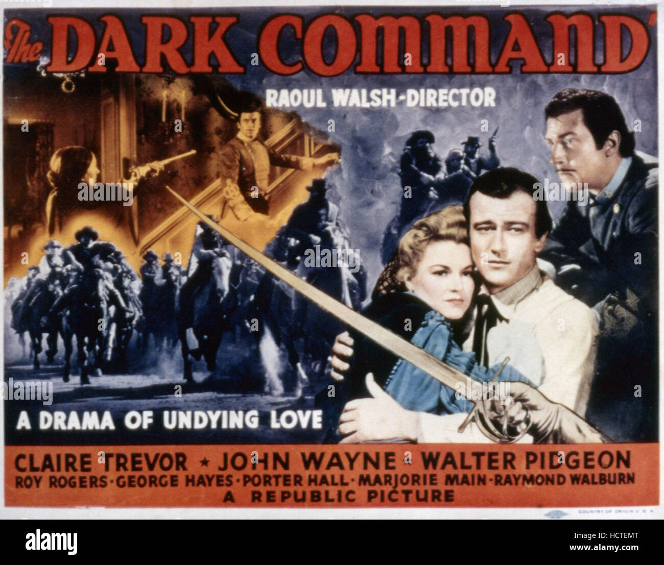 DARK COMMAND, Claire Trevor, John Wayne, Walter Pidgeon, 1940 Stock ...
