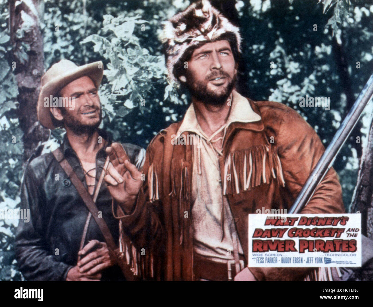 DAVY CROCKETT AND THE RIVER PIRATES, Buddy Ebsen, Fess Parker, 1956 ...