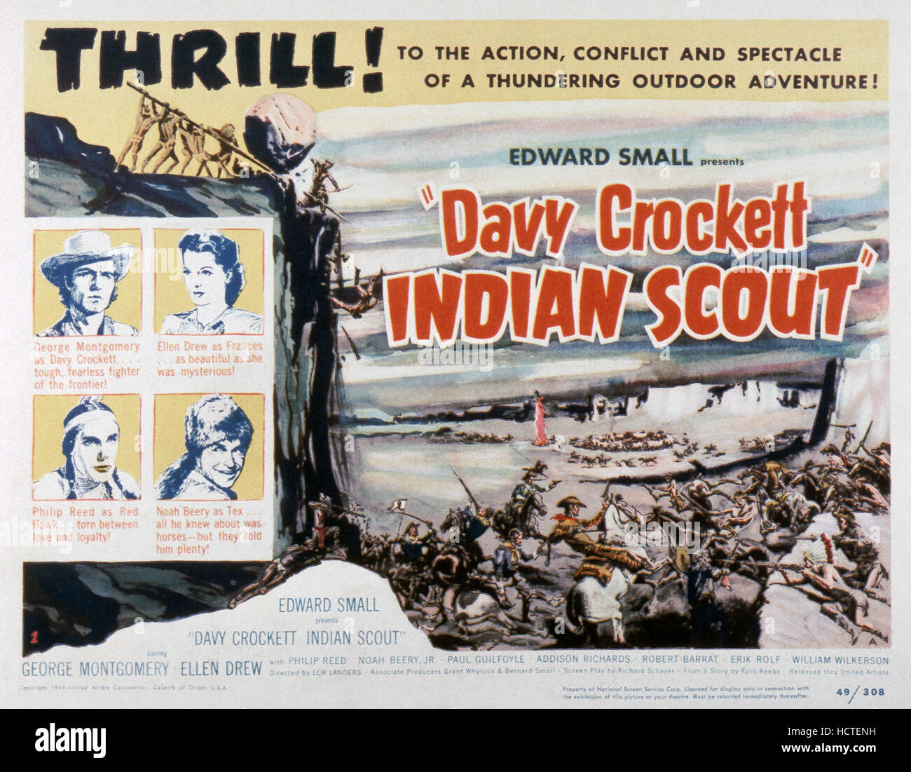DAVY CROCKETT, INDIAN SCOUT, insert: George Montgomery, Ellen Drew ...