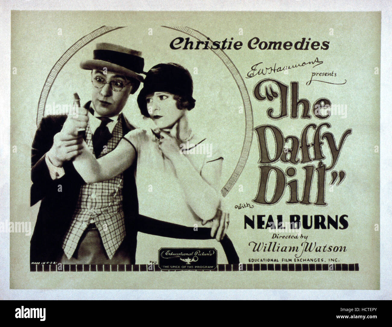 THE DAFFY DILL, from left: Neal Burns, Edna Marion, 1926 Stock Photo ...
