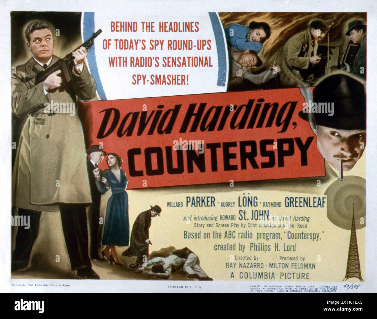 DAVID HARDING, COUNTERSPY, Willard Parker (left), 1950 Stock Photo - Alamy