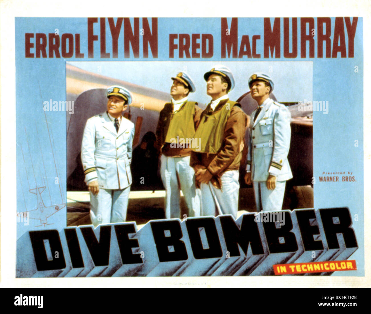 DIVE BOMBER, Robert Armstrong, Fred MacMurray, Errol Flynn, Ralph ...