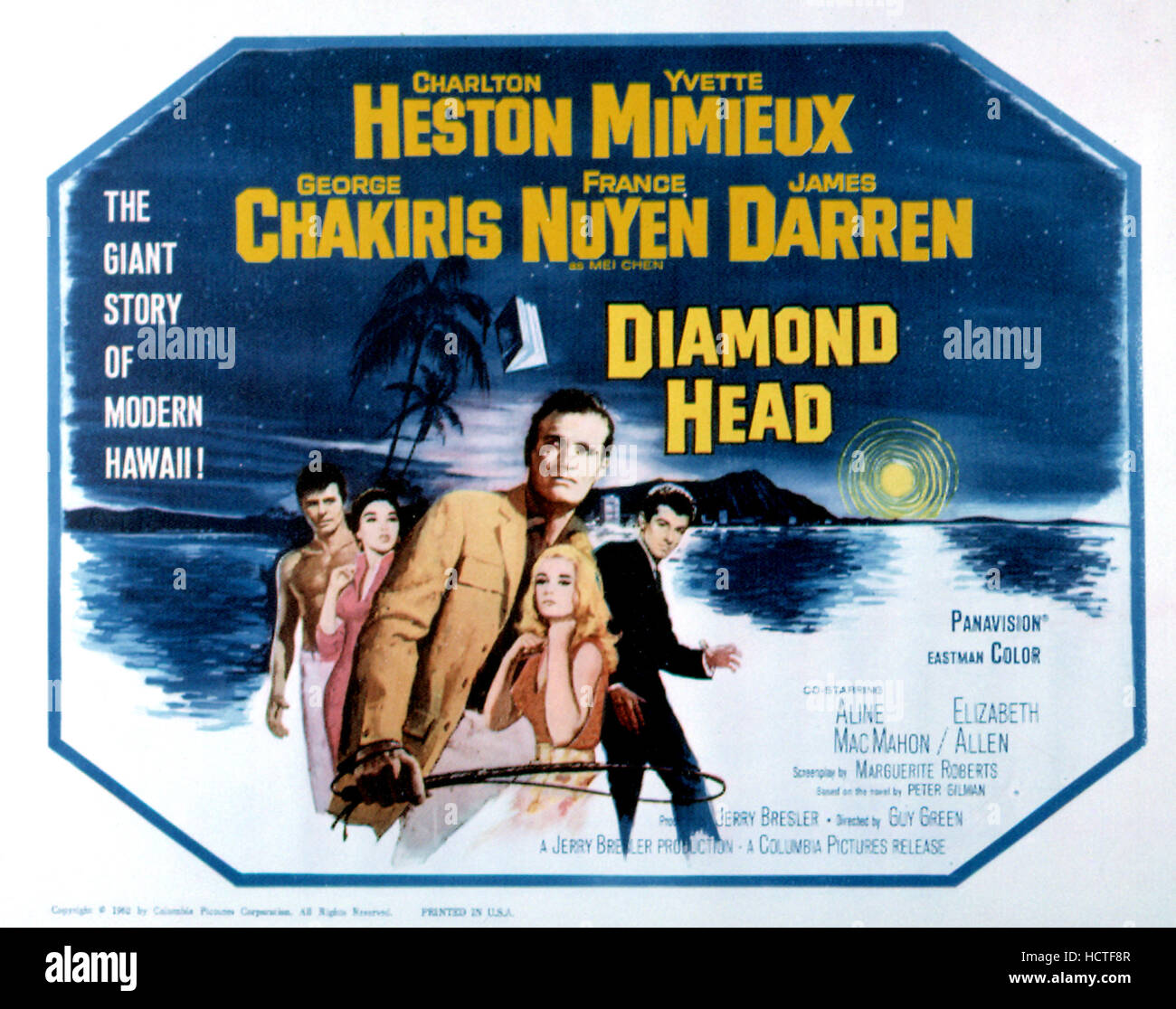 DIAMOND HEAD, US poster, James Darren, France Nuyen, Charlton Heston ...