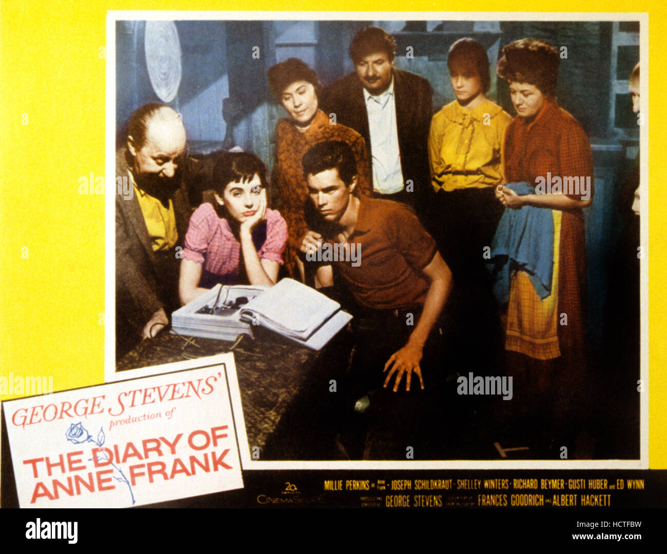 THE DIARY OF ANNE FRANK, Ed Wynn, Millie Perkins, Gusti Huber, Richard ...