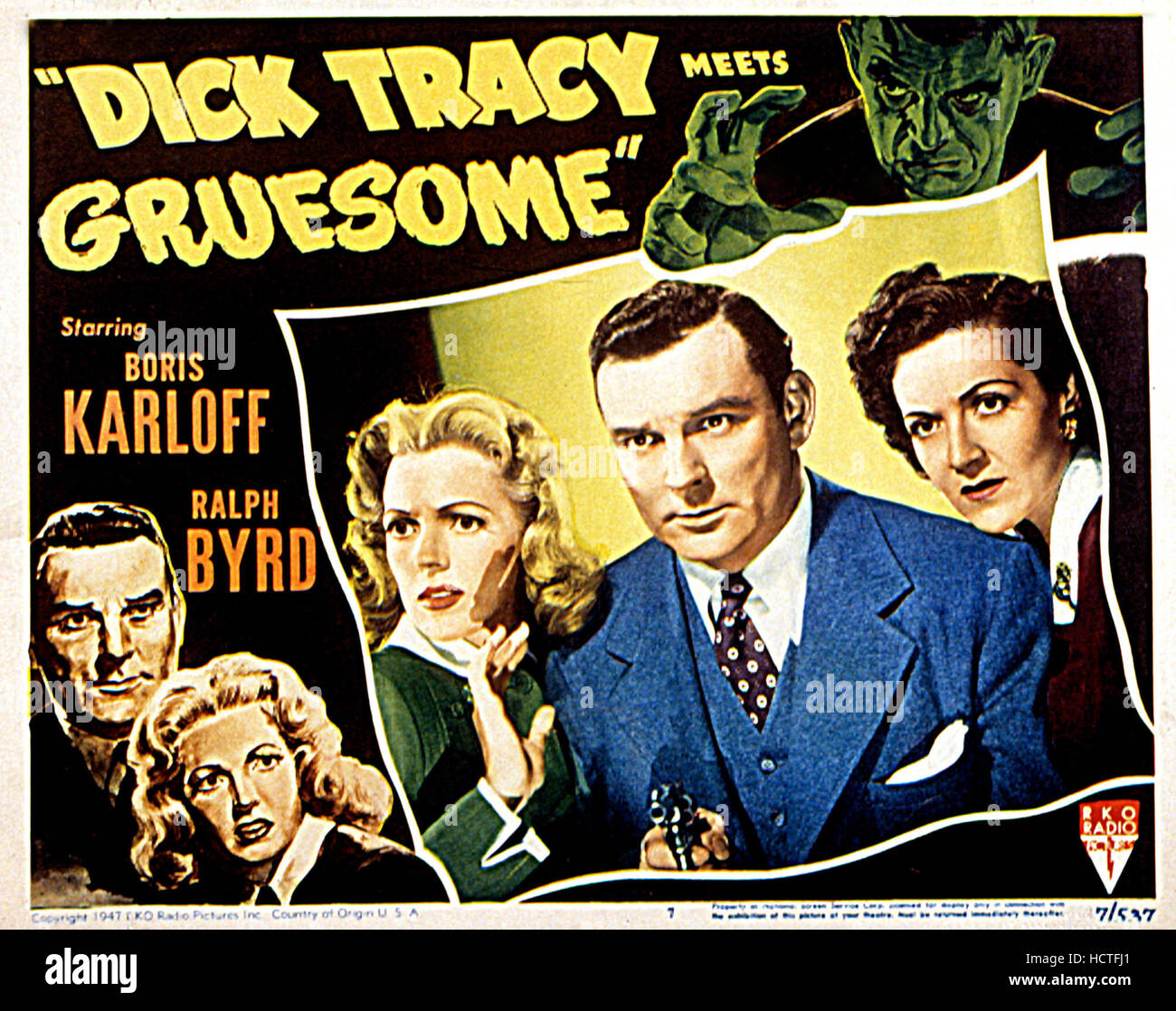DICK TRACY MEETS GRUESOME, Anne Gwynne, Ralph Byrd, June Clayworth ...