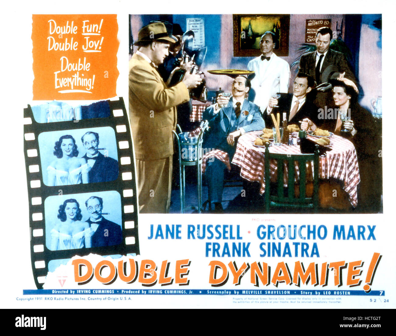 DOUBLE DYNAMITE, Groucho Marx, Benny Burt, Frank Sinatra, Russell Thorson, Jane Russell, 1951 ...