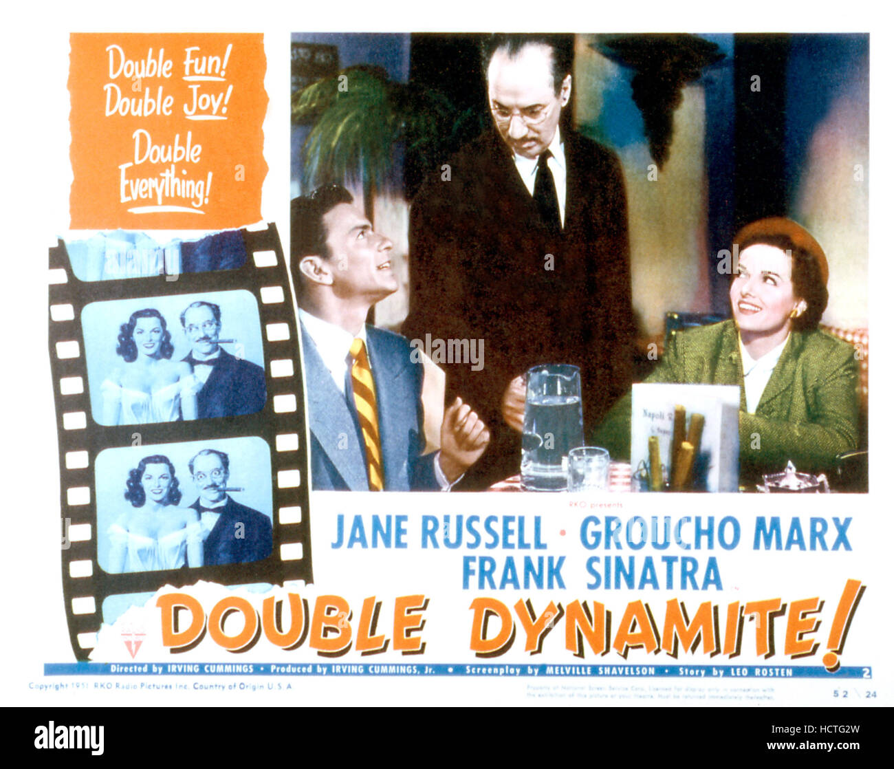 DOUBLE DYNAMITE, Frank Sinatra, Groucho Marx, Jane Russell, 1951 Stock Photo - Alamy