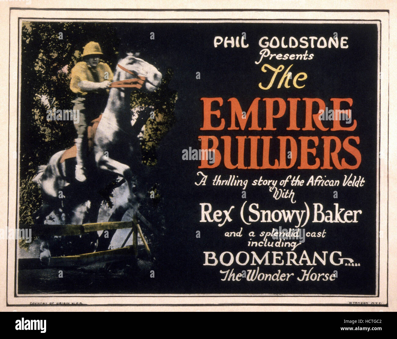 EMPIRE BUILDERS, Rex 'Snowy' Baker, 1924 Stock Photo - Alamy