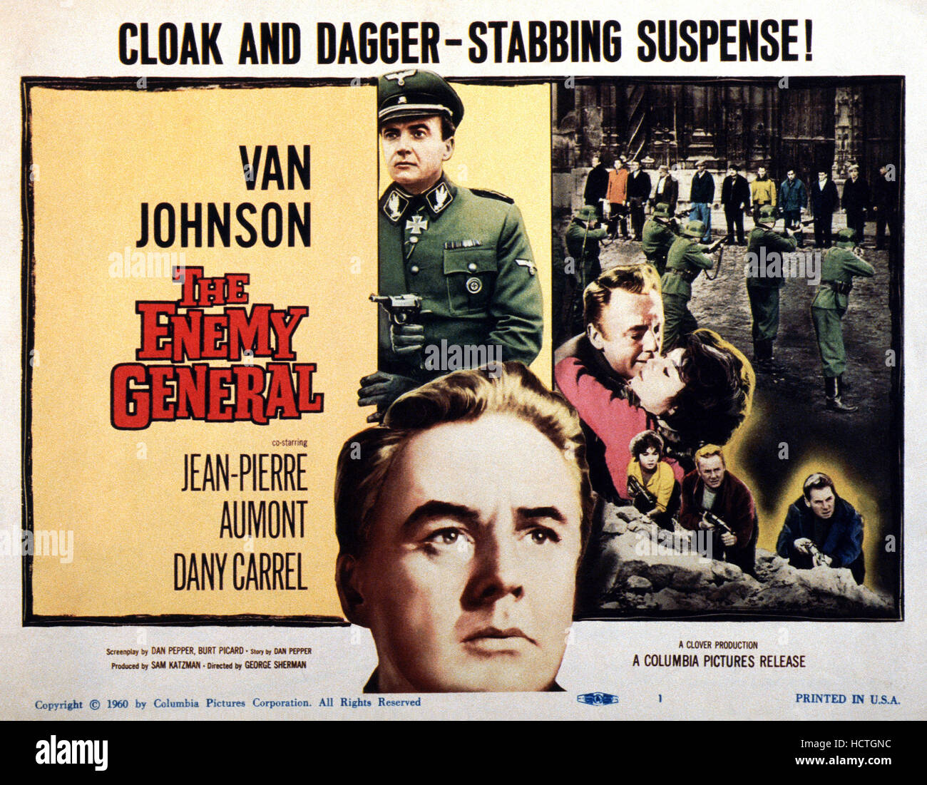 THE ENEMY GENERAL, Van Johnson (bottom), 1960 Stock Photo - Alamy