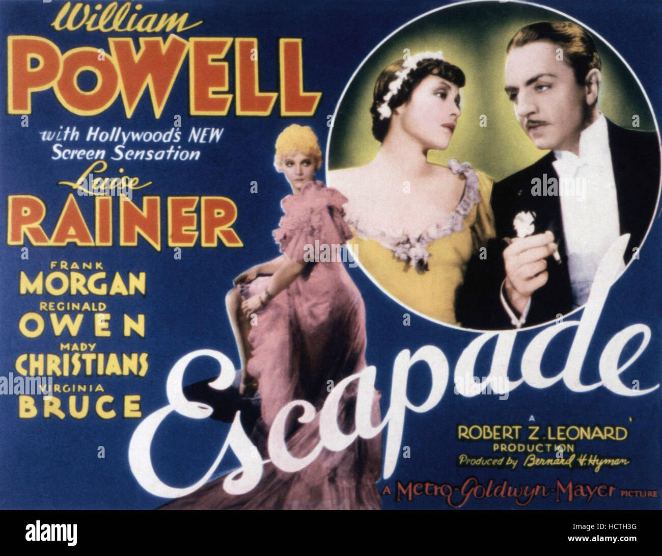 ESCAPADE, Virginia Bruce, Luise Rainer, William Powell, 1935 Stock ...