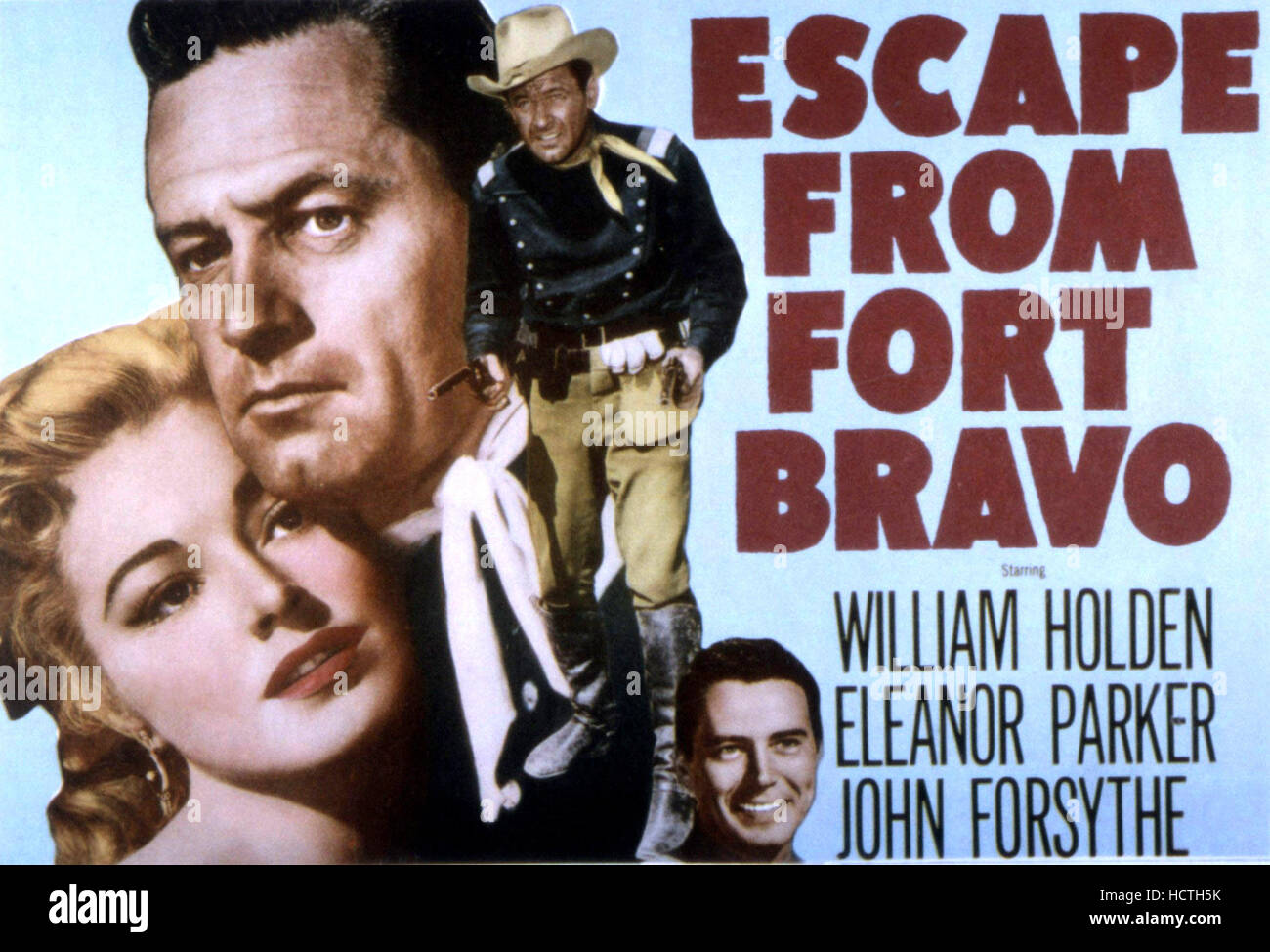 ESCAPE FROM FORT BRAVO, William Holden, John Forsythe, Eleanor Parker ...