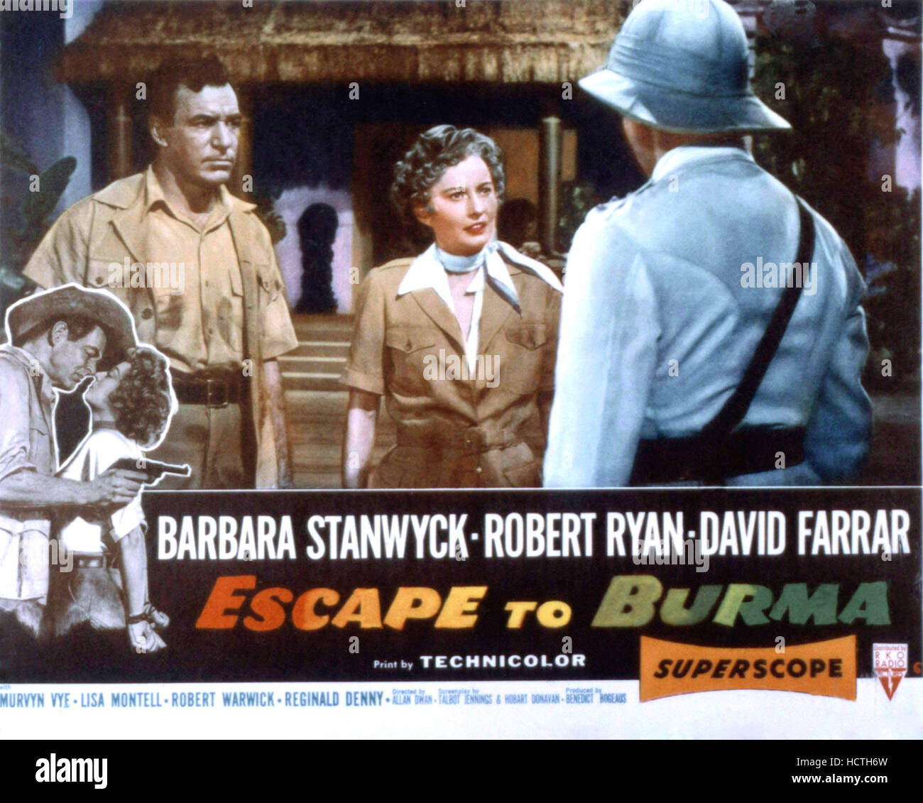 ESCAPE TO BURMA, Robert Ryan, David Farrar, Barbara Stanwyck, 1955 ...