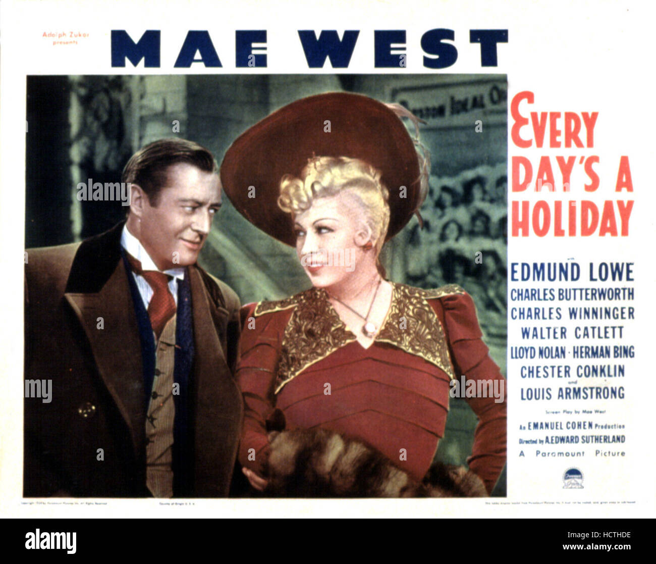 EVERY DAY'S A HOLIDAY, Mae West, 1937, movie poster Stock Photo - Alamy