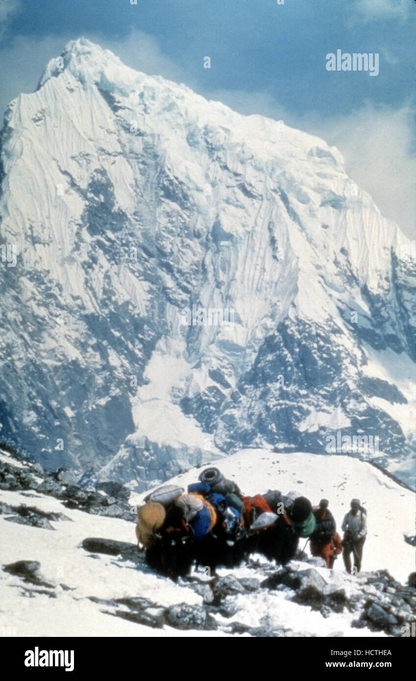 EVEREST, Mt. Everest Climbers with yak, 1998. (c) IMAX Pictures ...