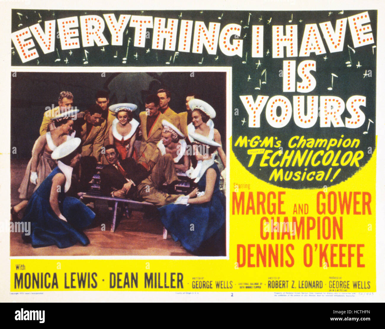 EVERYTHING I HAVE IS YOURS, center: Gower Champion, 1952 Stock Photo ...