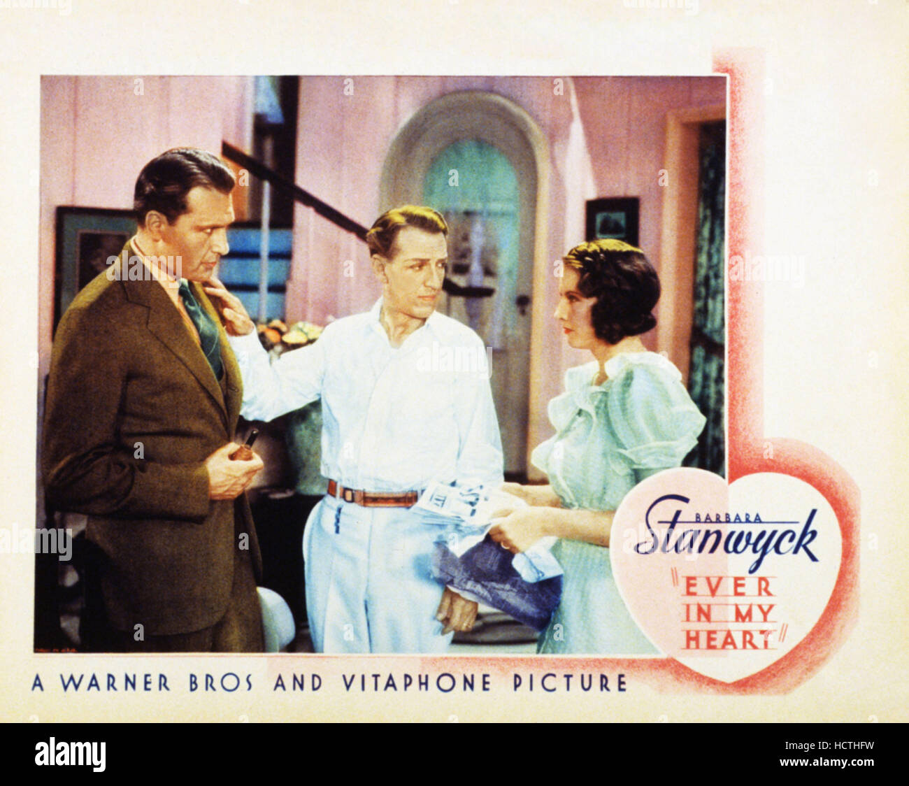 EVER IN MY HEART, lobbycard, l-r: Ralph Bellamy, Otto Kruger, Barbara ...