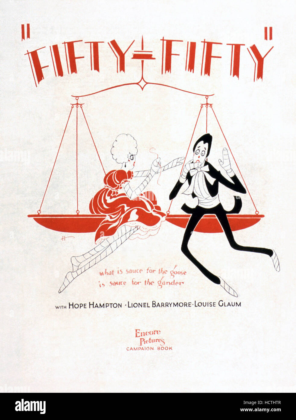 FIFTY-FIFTY, U.S. poster, 1925 Stock Photo - Alamy