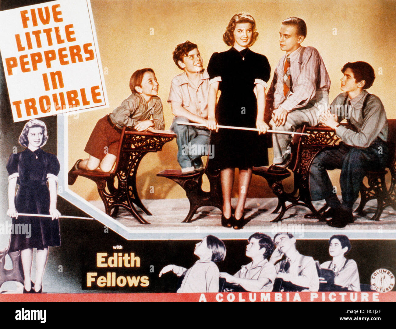 FIVE LITTLE PEPPERS IN TROUBLE, center, from left, Bobby Larson, Tommy ...