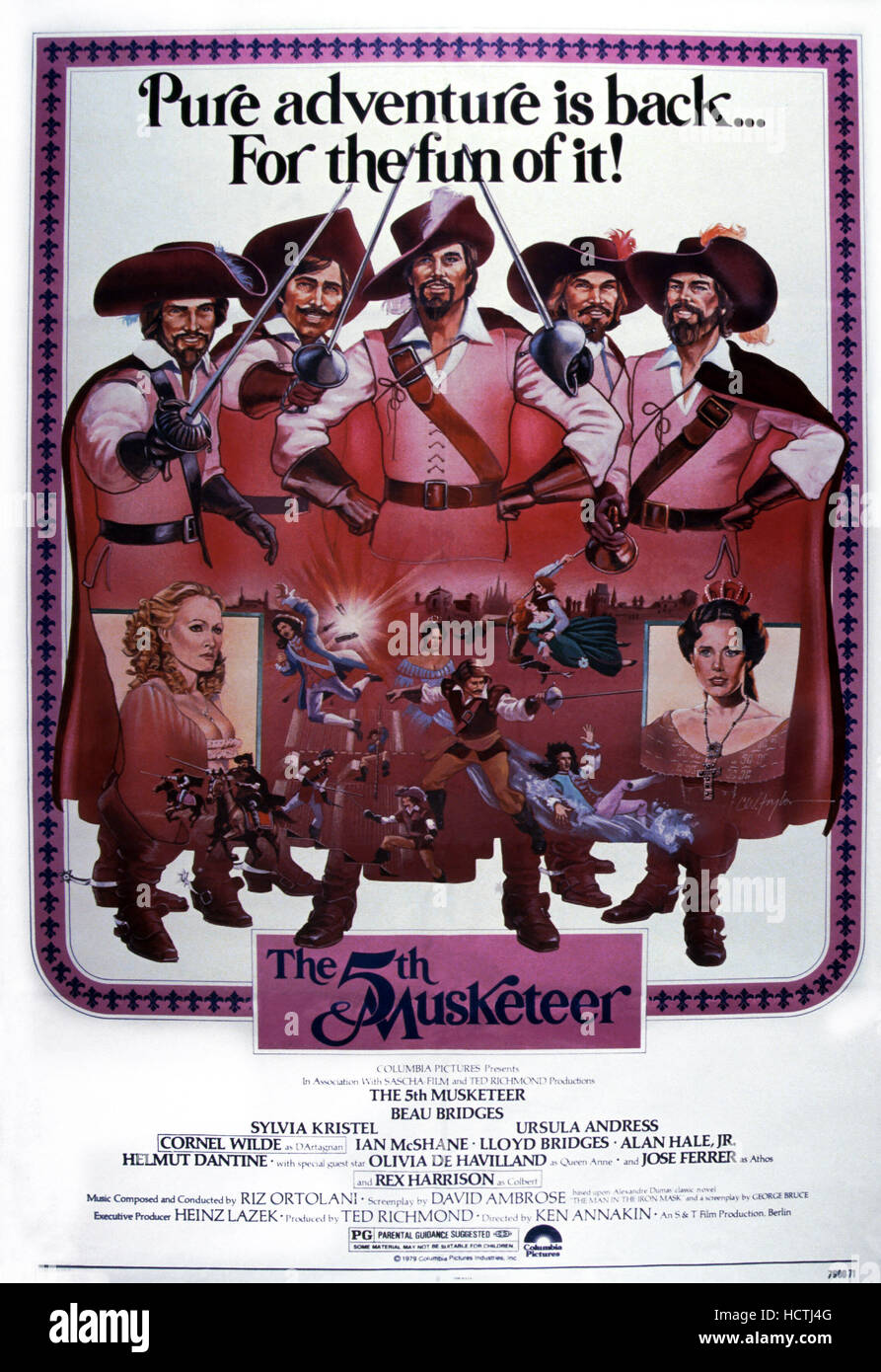 THE FIFTH MUSKETEER, US poster, bottom from left: Ursula Andress ...