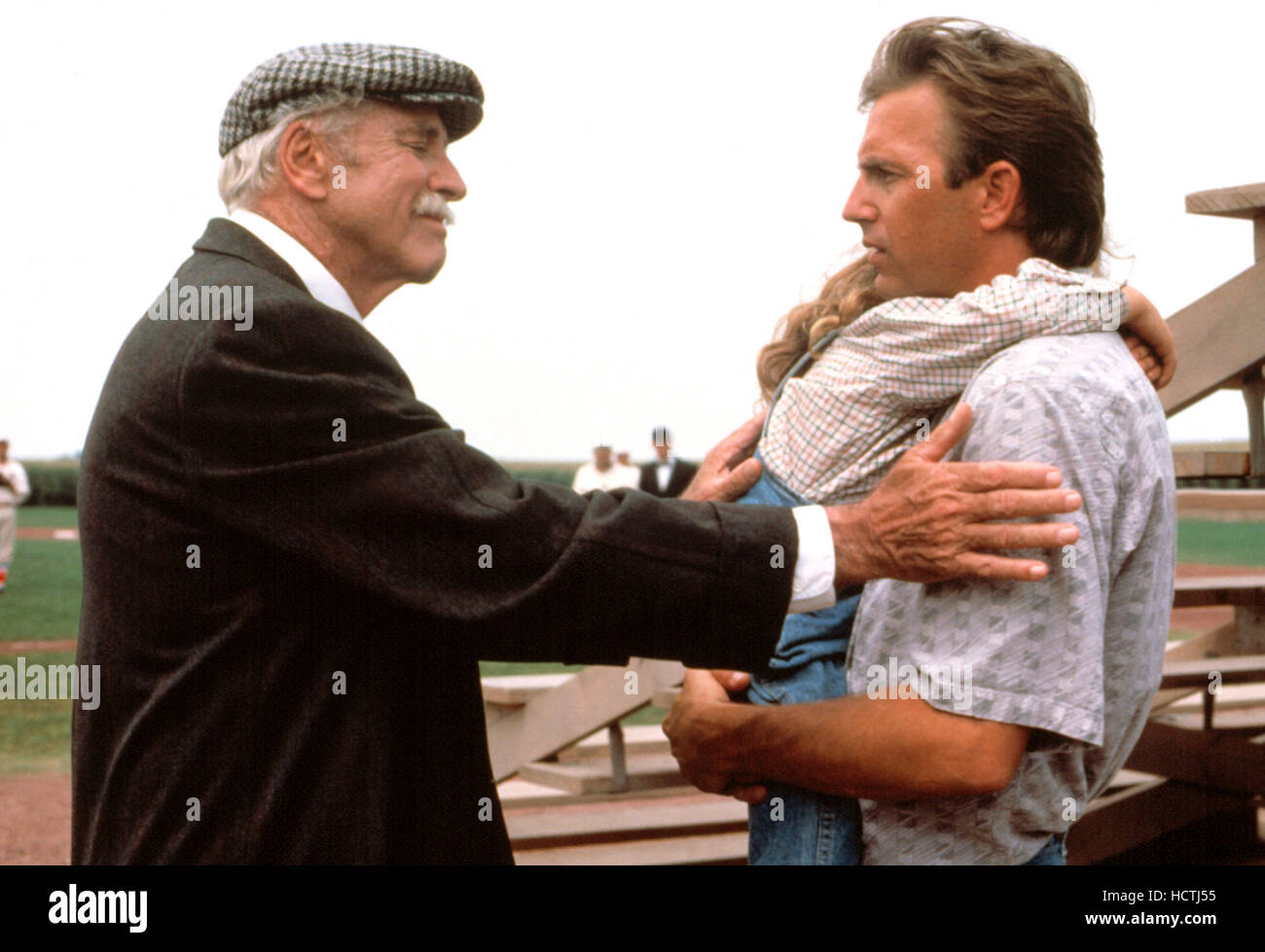 FIELD OF DREAMS, Burt Lancaster, Kevin Costner, 1989, at baseball field ...