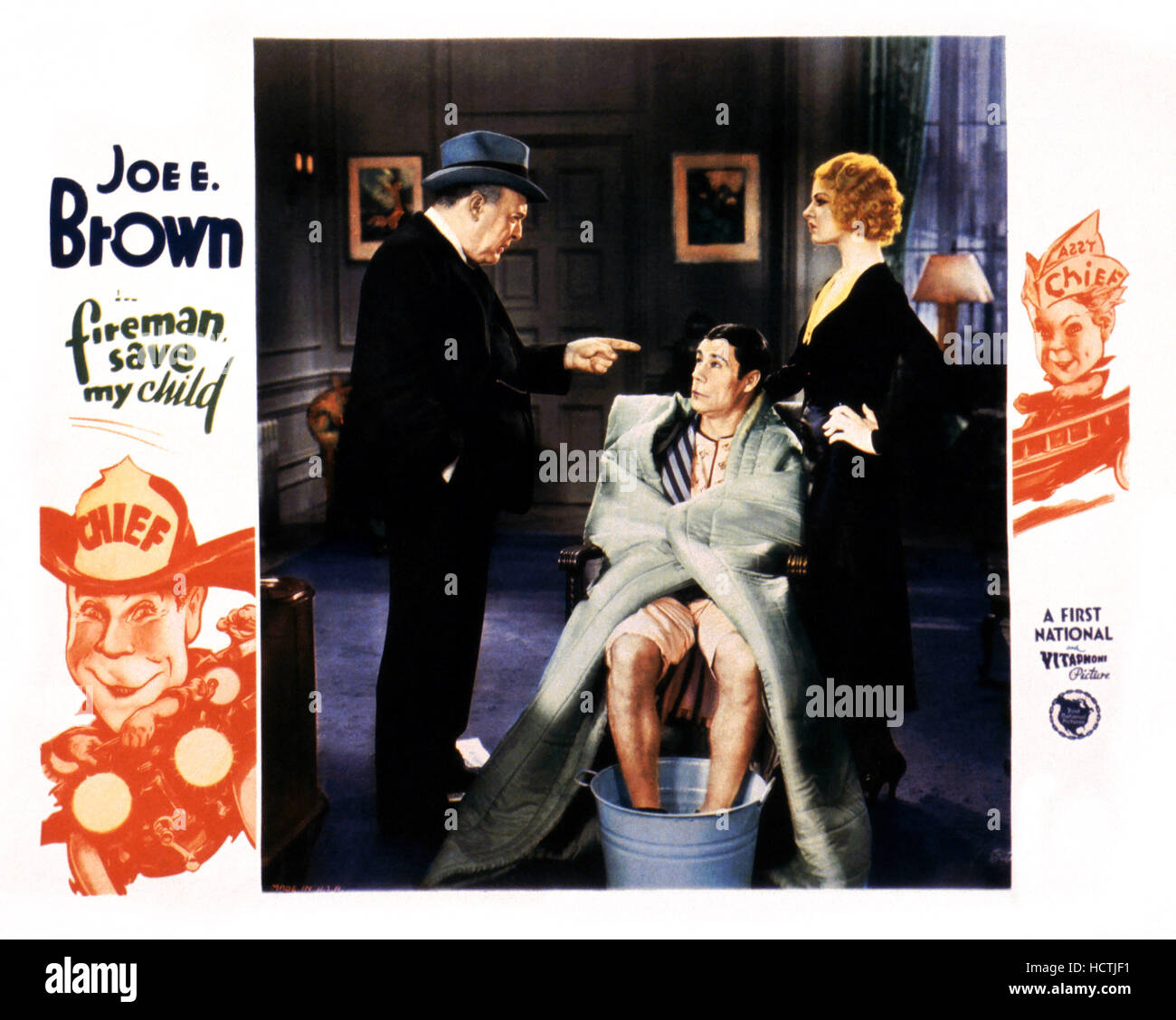 FIREMAN, SAVE MY CHILD, US lobbycard, from left: Guy Kibbee, Joe E ...