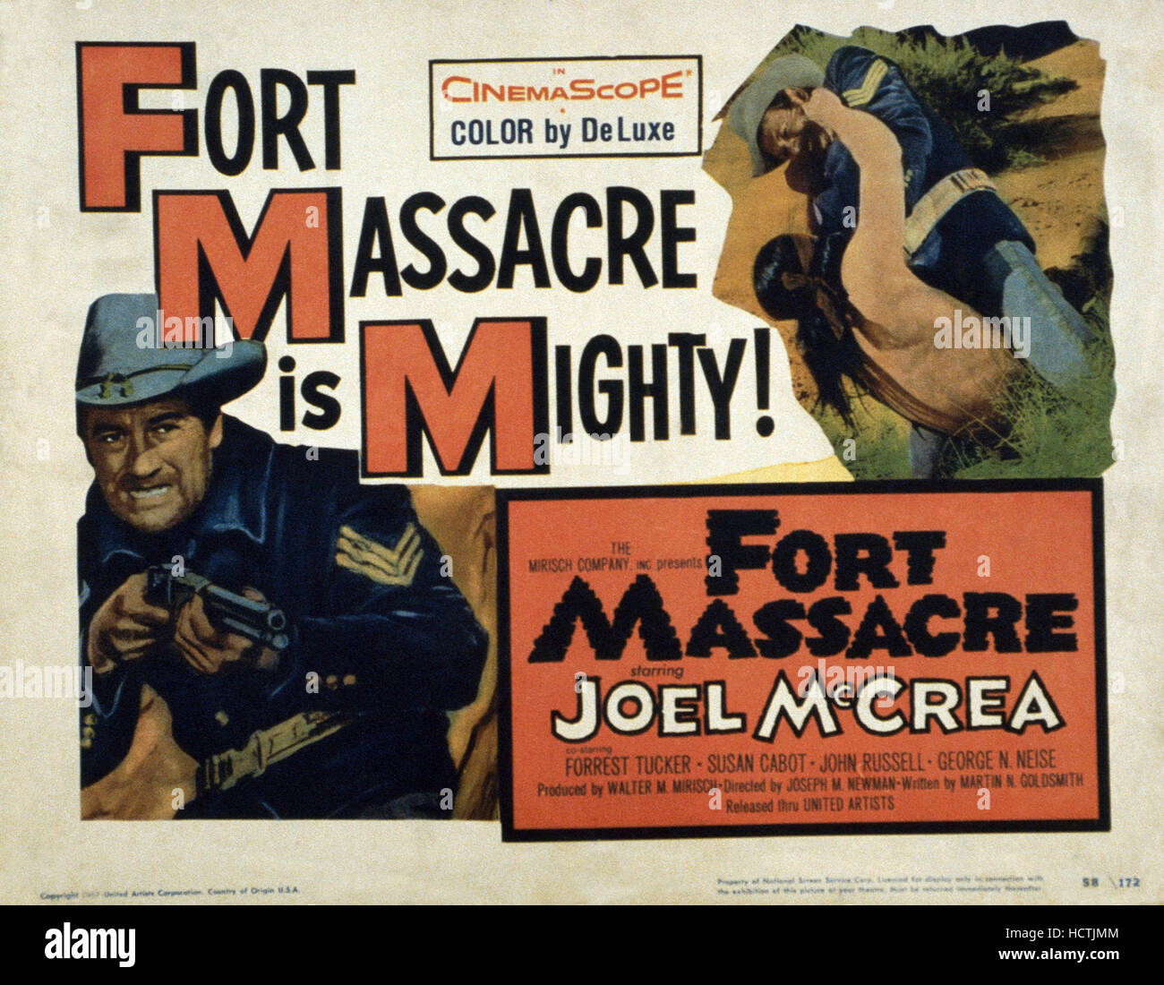 FORT MASSACRE, Joel McCrea, 1958 Stock Photo - Alamy