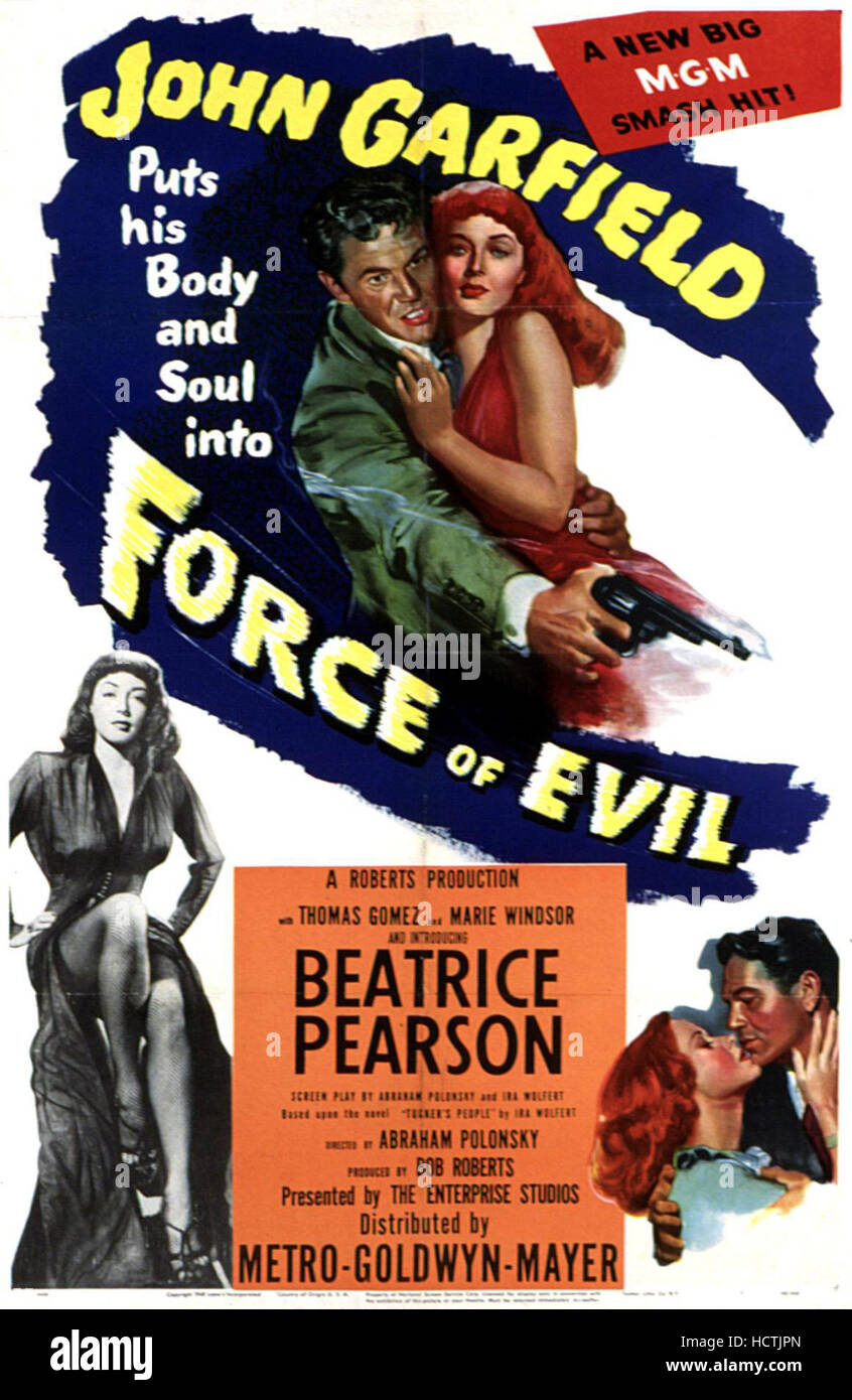 FORCE OF EVIL, Marie Windsor, John Garfield, Beatrice Pearson, 1949 ...