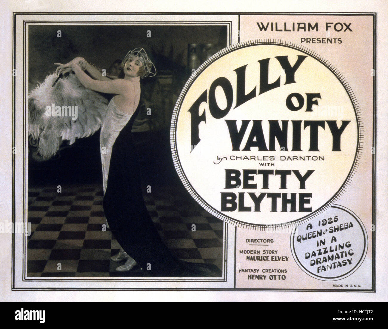 FOLLY OF VANITY, Betty Blythe, 1924. ©Fox Film Corporation, TM ...