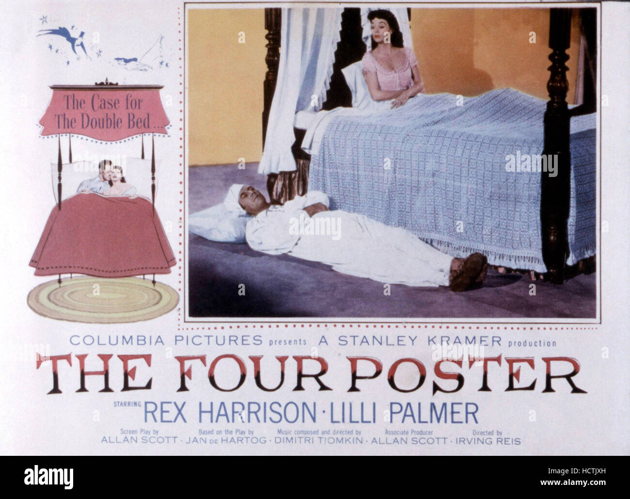 THE FOUR POSTER, Rex Harrison, Lilli Palmer, 1952 Stock Photo - Alamy