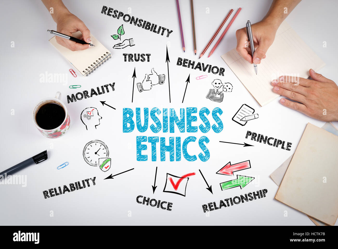 Business Ethics Concept. The meeting at the white office table Stock ...